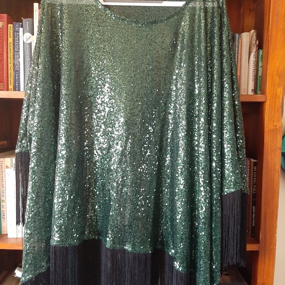 Accessories | Emerald Green Disco Poncho | Poshmark